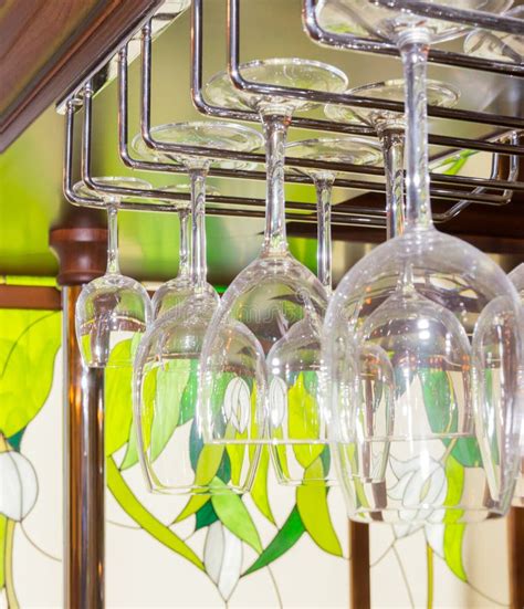 Hanging Glasses Stock Image Image Of Dining Hanging 36009679