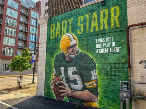 Bart Starr Mural Downtown Green Bay
