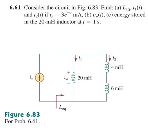 Solved 6 61 Consider The Circuit In Fig 6 83 Find A Leq