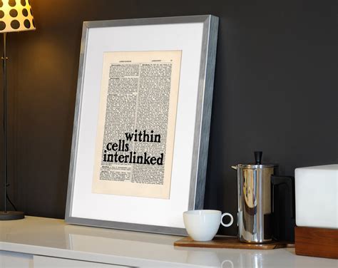Within Cells Interlinked Quote On An Antique Page Vladimir Etsy