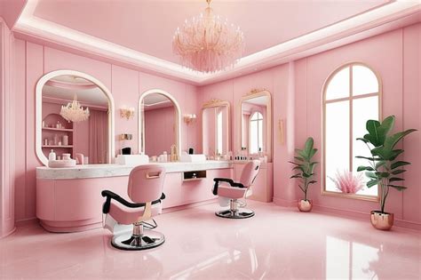 3d Render Beauty Spa Nail Salon On Pastel Pink Background 3d Illustration Of Luxury Beauty