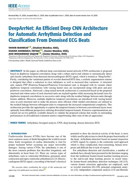 Deeparrnet An Efficient Deep Cnn Architecture For Automatic Arrhythmia Detection And