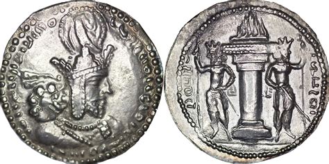 Sasanian Empire Shapur I Ad 260 272 Ar Drachm Ancient Eastern Coins