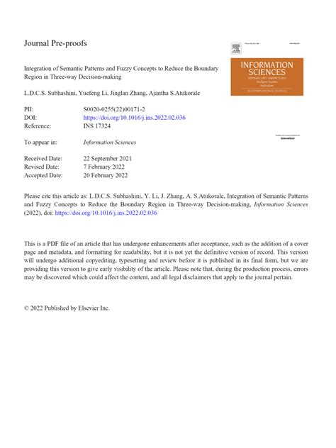 Pdf Integration Of Semantic Patterns And Fuzzy Concepts To Reduce The Boundary Region In Three