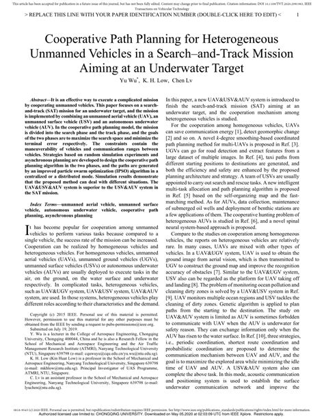 Pdf Cooperative Path Planning For Heterogeneous Unmanned Vehicles In