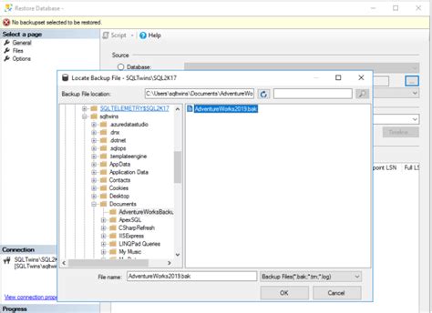 0425 Sql Server Backup Exists But Doesnt Display On The Restore Window In Ssms Why How