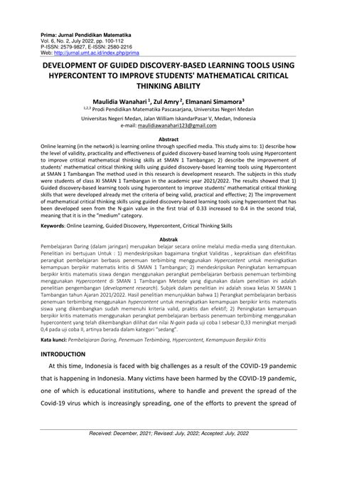 Pdf Development Of Guided Discovery Based Learning Tools Using