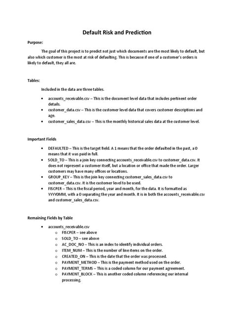 Default Risk Pdf Comma Separated Values Credit