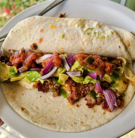 Sundays Breakfast Burrito With Corned Beef Hash Sausage Egg Avocado