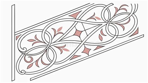 Abstract Floral Scroll Corner With Orange Flower And Leaf Elements Vector Design Generative Ai