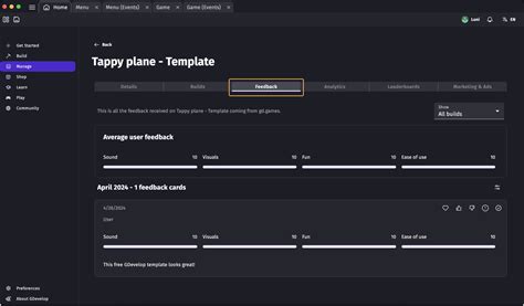 玩家反馈 Gdevelop中文网站