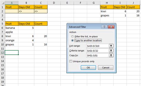 Microsoft Excel How To Filter A Range To A Range Using Cse Formula