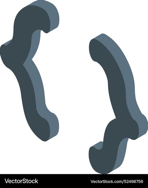 Pair Of Brackets Programming Code Symbol Vector Image