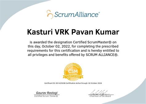 Pavan Kumar On Linkedin Successful Completed Scrum Master