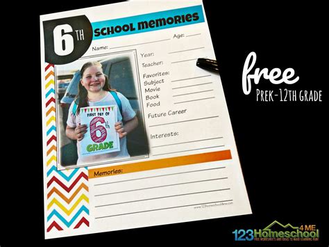 Free Printable School Memory Book With Pdf Template