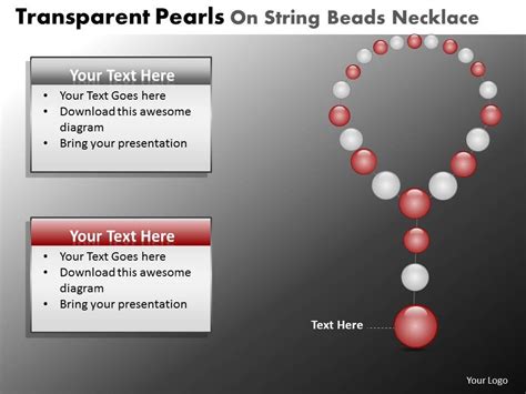Transparent Pearls On String Beads Necklace Powerpoint Slides And Ppt