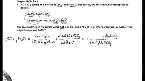 Using Stoichiometry To Find The Composition Of A Mixture Youtube