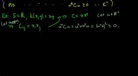 Ml 195 Positive Semidefinite Kernels Covariance Functions Youtube