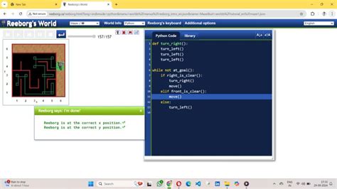 Ravi Raushan Kumar On Linkedin Day6 100daysofpython Reeborgsworld