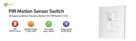Rayzeek Pir Motion Sensor Light Switch Indoor110v 265v Motion Detector
