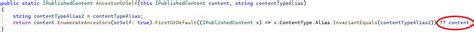 Ipublishedcontent Extension Method Ancestororselfstring Contenttypealias Is Inconsistent With