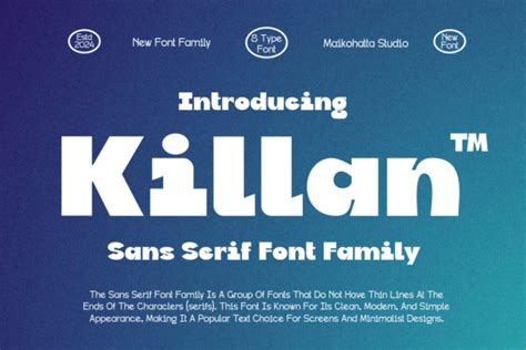 Killan Font By Maikofarazhatta · Creative Fabrica