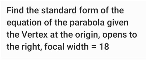 Pre Calculus Parabola Rprecalculus