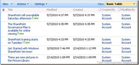 Sharepoint List View Styles Mike Smiths Tech Training Notes