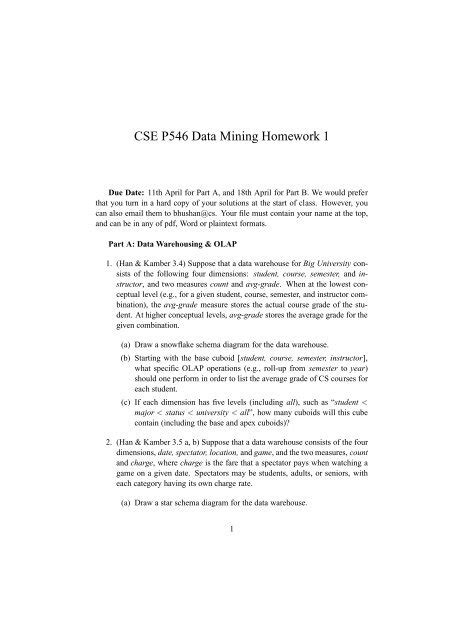 cse p546 data mining homework 1