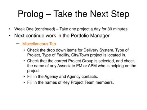 Ppt Prolog Take The Next Step Powerpoint Presentation Free Download Id2936670