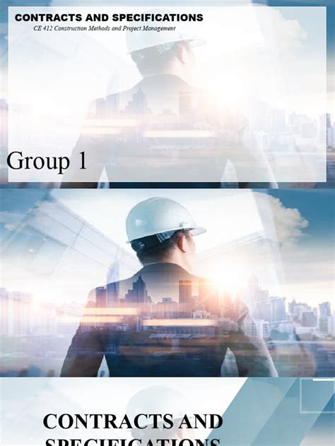 Group 1 Contracts And Specifications 1 Pdf Surety Specification Technical Standard