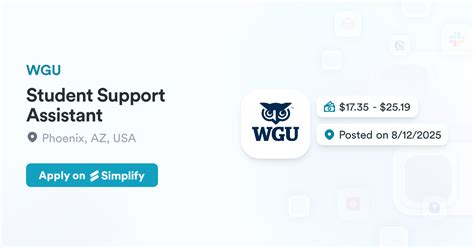 Student Support Assistant Wgu Simplify Jobs Student Support Assistant Wgu Simplify Jobs