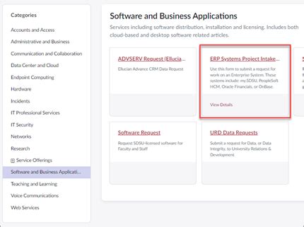 How Do I Submit The ERP Systems Project Intake Request Form My SDSU