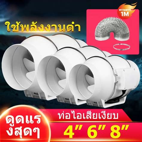 Nafeng พัดลมระบายอากาศ 4 นิ้ว 6 นิ้ว 8 นิ้ว พัดลมดูดอากาศ 2600 หมุนต่อนาท พัดลมห้องครัว เสียง