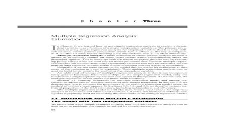 Pdf Multiple Regression Analysis Estimation I · 2012 1 17