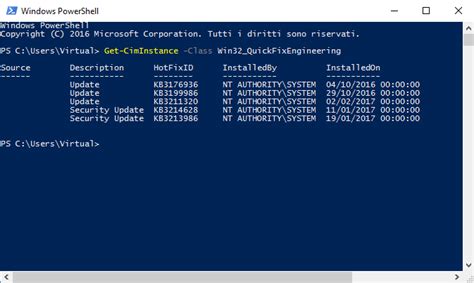 Information Technology Get Ciminstance Class Win32quickfixengineering