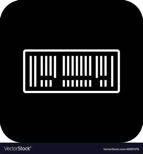Barcode E Commers Icon With Black Filled Line Vector Image