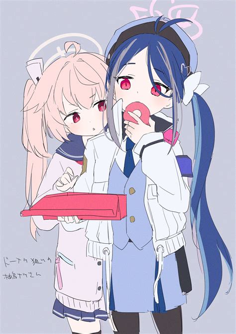 Natsu And Fubuki Blue Archive Drawn By Kyuuri Miyako Danbooru