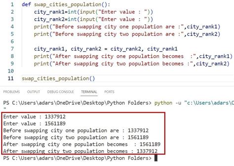 How To Swap Two Numbers In Python Using Function