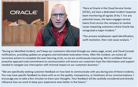 Give Your Feedback On Oracle Saas Incident Management Get Insights From Oracle Svp — Cloud