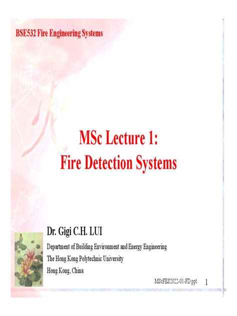 Lecture 1 Fire Detection System Pdf