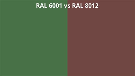 Ral 6001 Vs 8012 Ral Colour Chart Uk