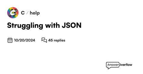 struggling with json c