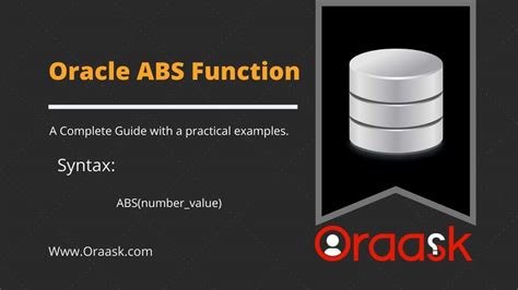 Oracle Abs Function How To Get Oracle Absolute Value Oraask
