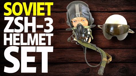 Russian Soviet Air Force Zsh 3 Helmet Review Km 32 Oxygen Mask Leather Helmet History