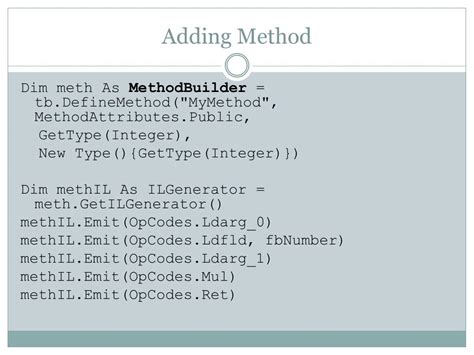 Ppt Net Reflection Dynamically Create Find And Invoke Types