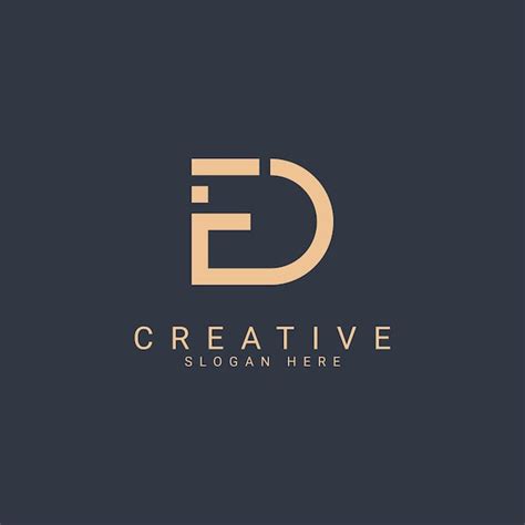 Premium Vector Initials Letter Df Or Fd Logo Design Monogram Symbol