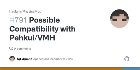 Possible Compatibility With Pehkui VMH Issue 791 Haubna PhysicsMod