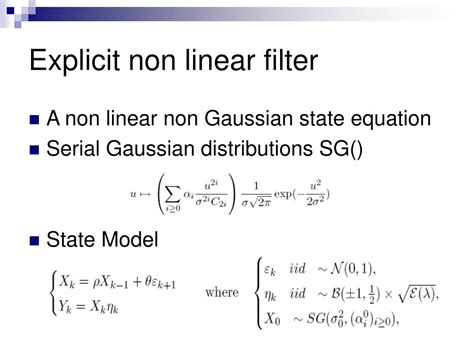 Ppt Comparative Survey On Non Linear Filtering Methods The Quantization And The Particle