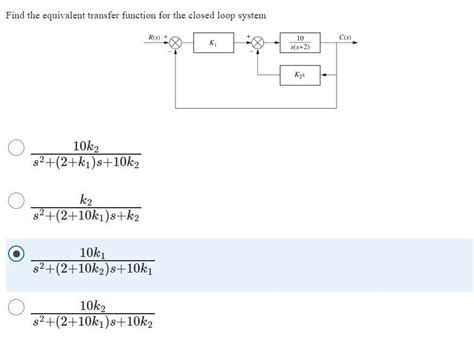 solved find the equivalent transfer function for the closed